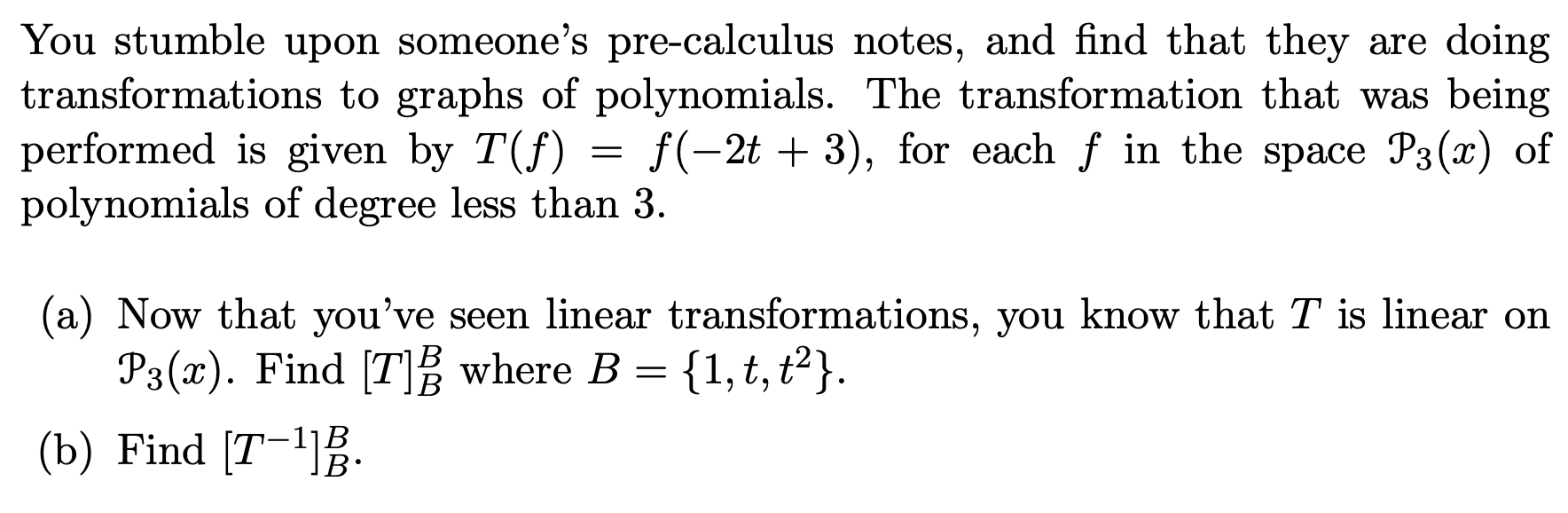 Solved You stumble upon someone's pre-calculus notes, and | Chegg.com