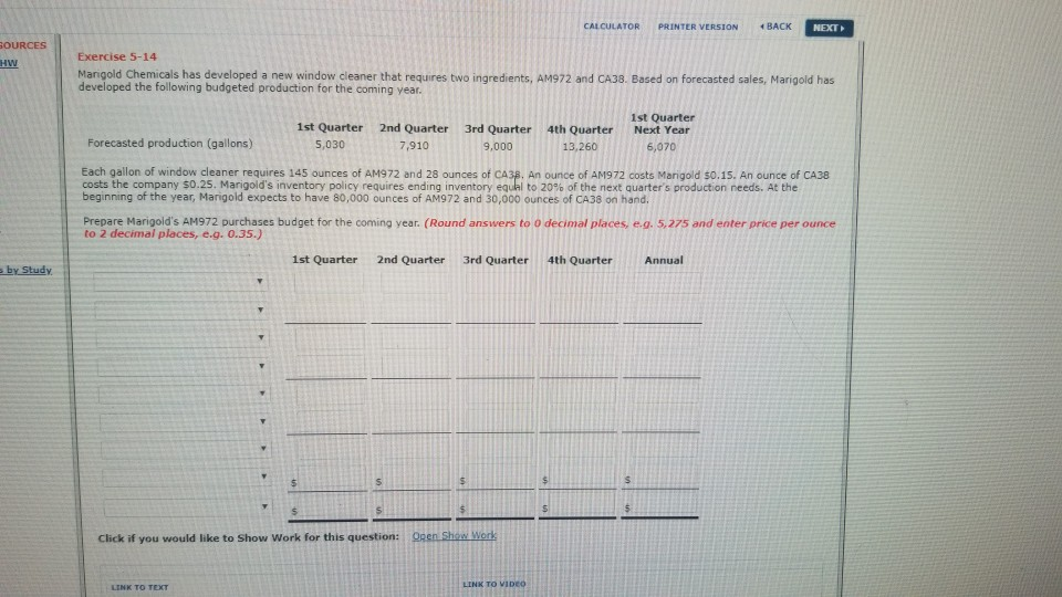 Solved CALCULATOR PRINTER VERSION BACK NEXT SOURCES Exercise | Chegg.com