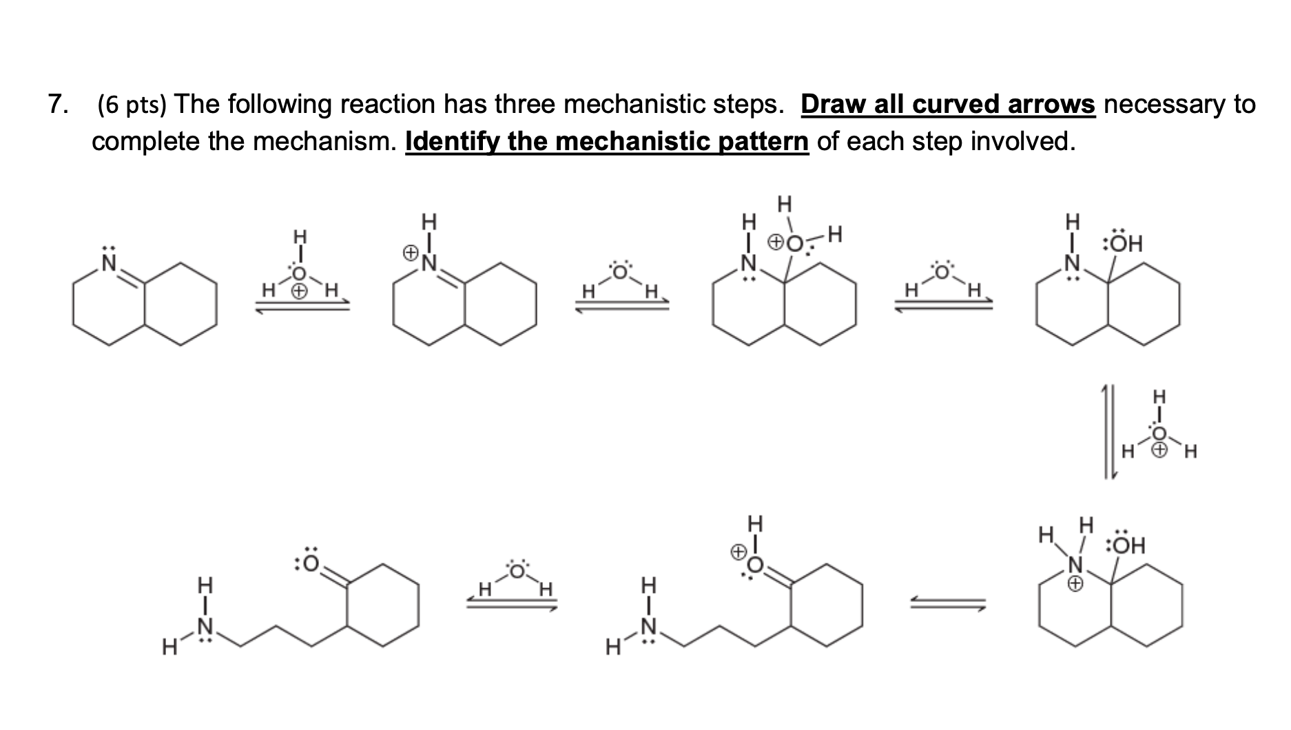 Solved ( 6 ﻿pts ) ﻿The following reaction has three | Chegg.com