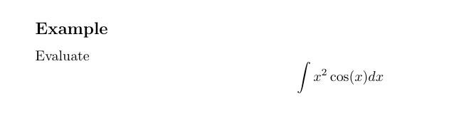 Solved Example Evaluate ∫x2cos(x)dxExample (Tabular Method) | Chegg.com