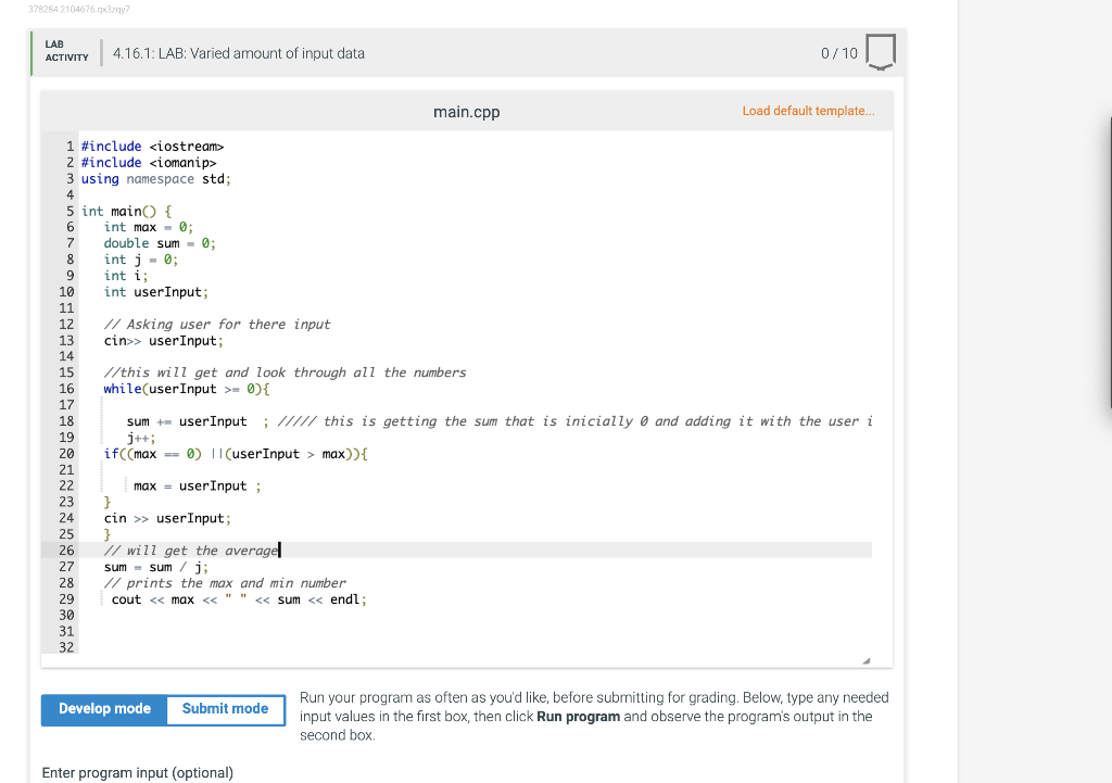 Solved 3702BA 2104676 позапу? LAB ACTIVITY 4.16.1: LAB: | Chegg.com