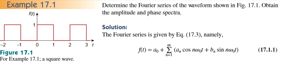 Solved Example 17 1 F T Determine The Fourier Series Of The