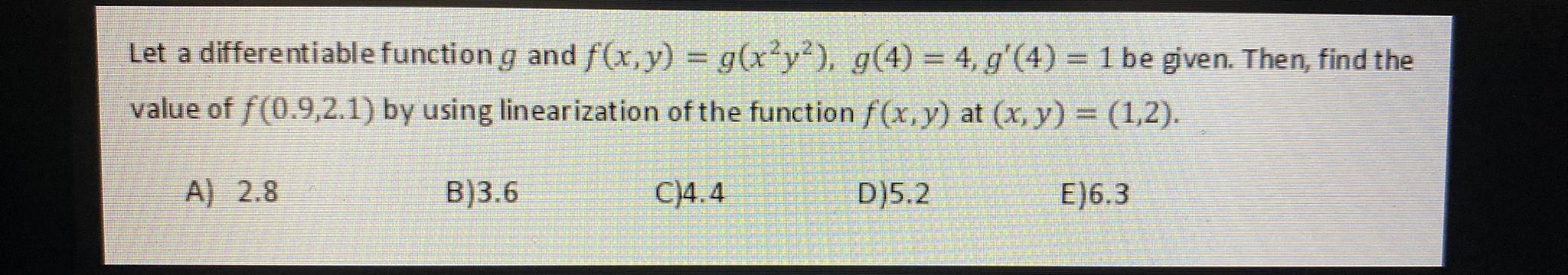 Solved Let a differentiable function g and | Chegg.com