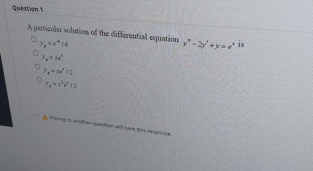 Solved A particular solution of the differential equation | Chegg.com