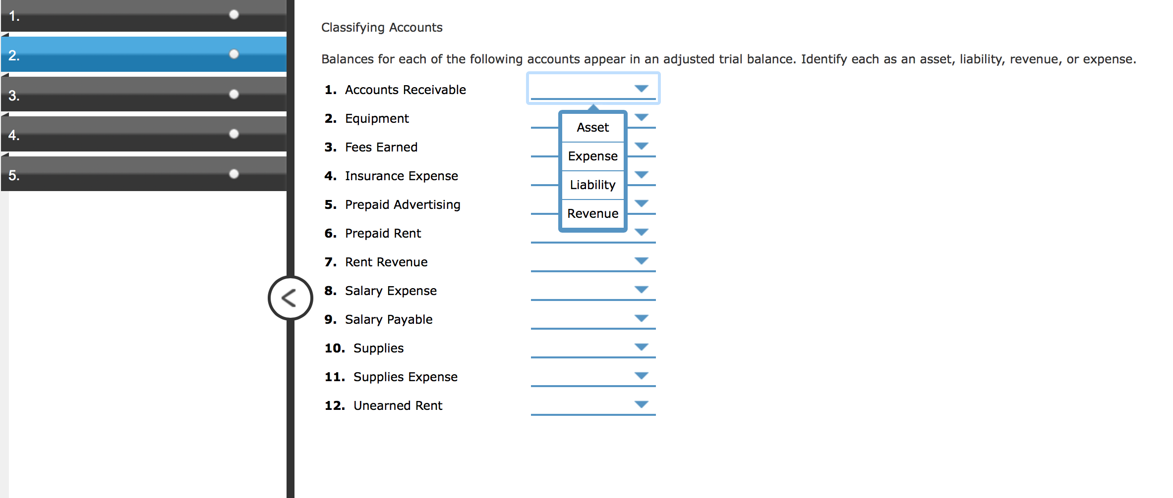Solved Classifying Accounts Balances for each of the | Chegg.com