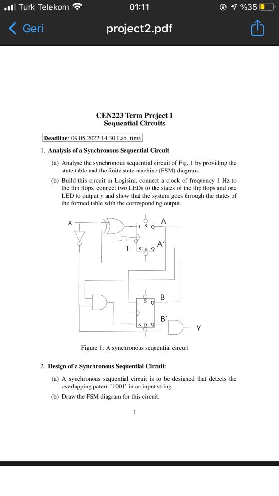 Solved Turk Telekom 01:11 project2.pdf CEN223 Term Project 1 | Chegg.com