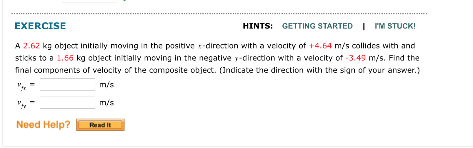 Solved EXERCISE HINTS: GETTING STARTED | I'M STUCK! A 2.62 | Chegg.com