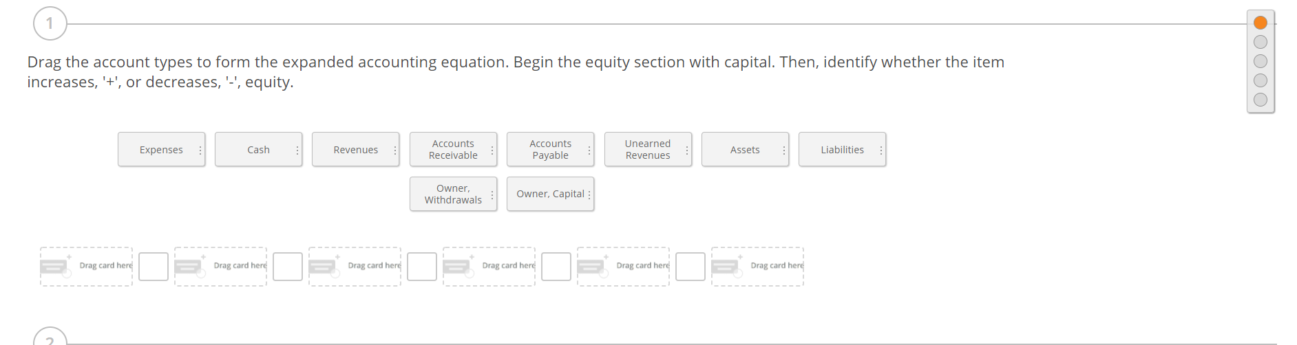 Solved Drag the account types to form the expanded | Chegg.com