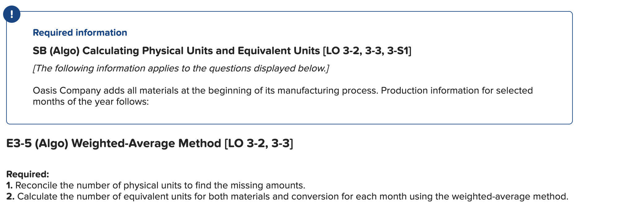 Solved ! Required information SB (Algo) Calculating Physical | Chegg.com