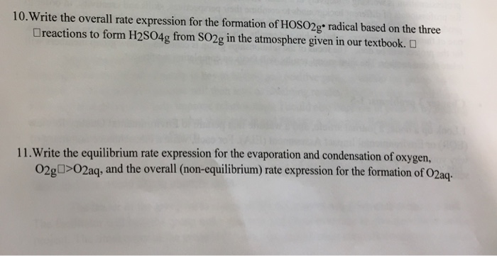 Solved Write the overall rate expression for the formation | Chegg.com