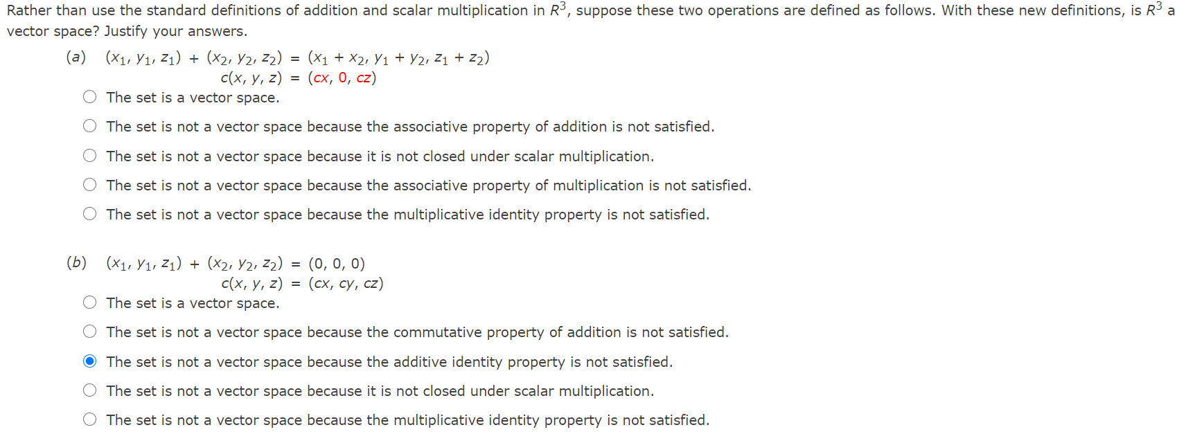 Solved Rather than use the standard definitions of addition | Chegg.com