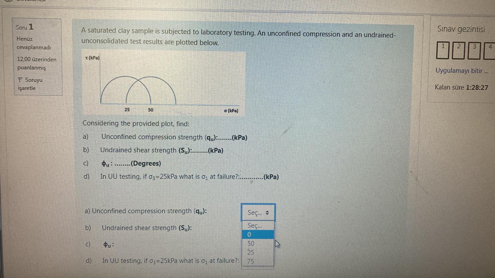 Solved A saturated clay sample is subjected to laboratory | Chegg.com