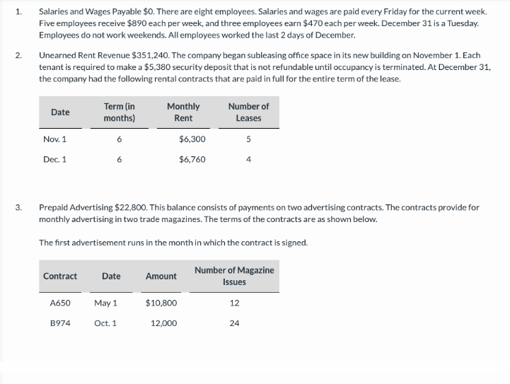 Solved 1. Salaries and Wages Payable $0. There are eight | Chegg.com
