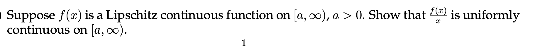 Solved Suppose f(x) ﻿is a Lipschitz continuous function on | Chegg.com
