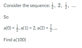 Solved Consider the sequence: 21,2,27,… So | Chegg.com