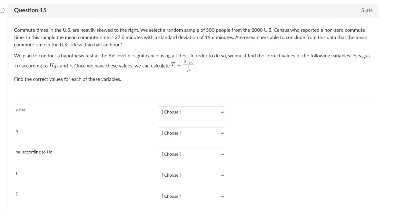 Solved Commute times in the U.S. are heavily skewed to the | Chegg.com
