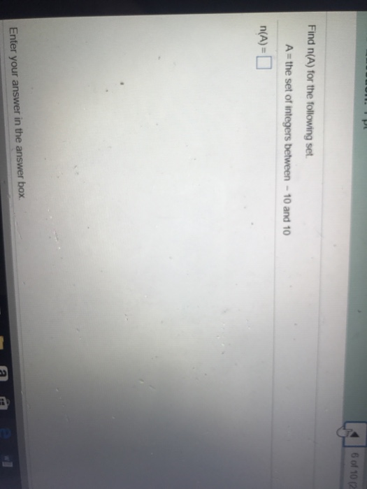 Solved Find n(A) for the following set A = the set of | Chegg.com
