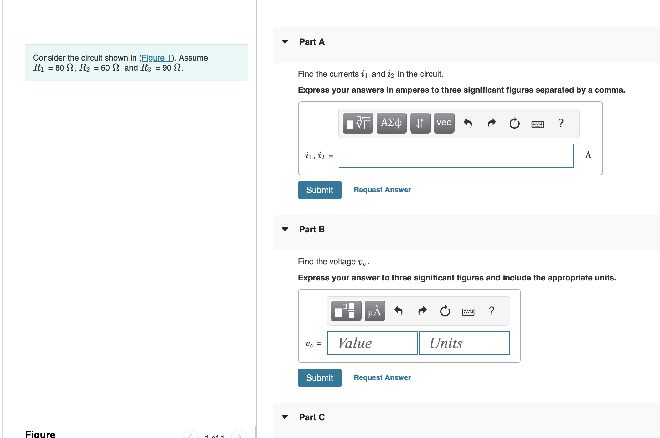 Solved Consider the circuit shown in (Figure 1). | Chegg.com