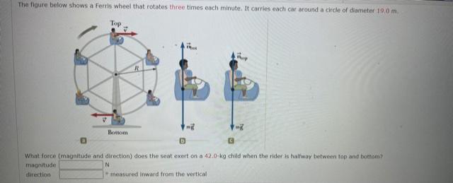 Solved The figure below shows a Ferris wheel that rotates | Chegg.com