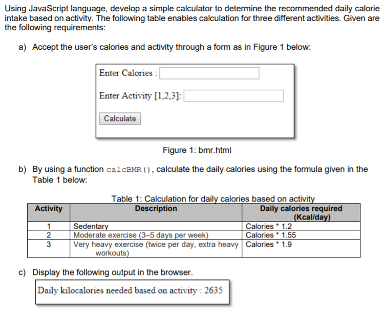 Solved Using JavaScript language, develop a simple | Chegg.com