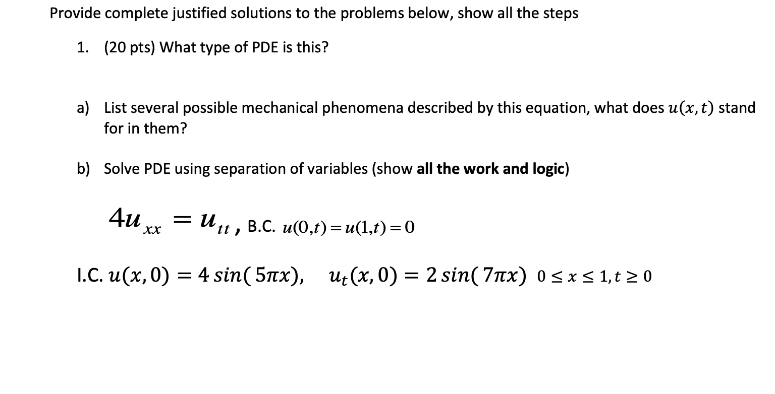 Solved Provide complete justified solutions to the problems | Chegg.com