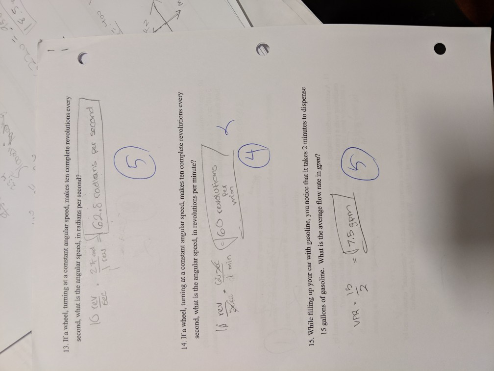 Solved 13 If A Wheel Turning At A Constant Angular Speed
