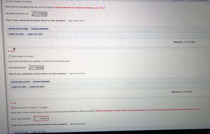 Solved Problem 23-4A (Part Level Submission) Normal capacity | Chegg.com