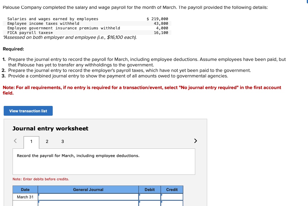 Solved Required: 1. Prepare the journal entry to record the | Chegg.com