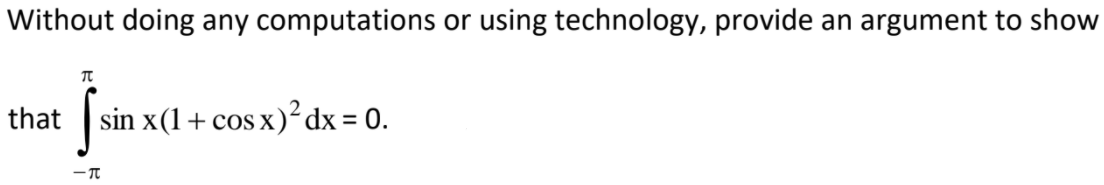 Solved Without doing any computations or using technology, | Chegg.com