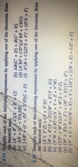 Solved Simplify each of the following expressions by | Chegg.com