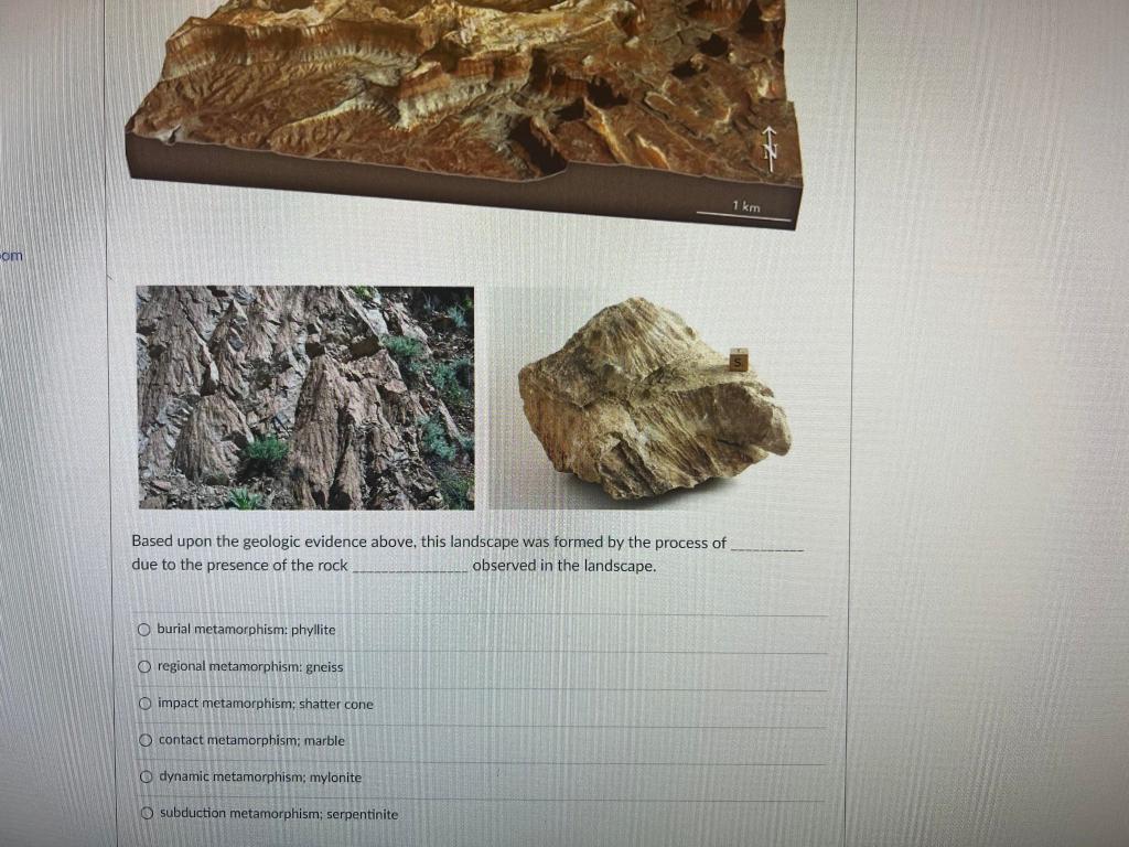 Solved Based upon the geologic evidence above, this | Chegg.com