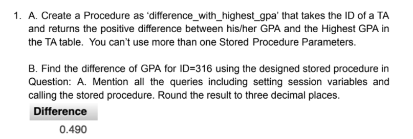 Solved Database and question is below phpMyAdmin SQL | Chegg.com