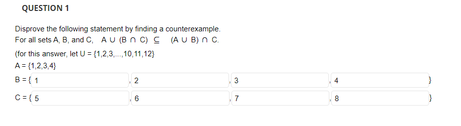 Solved Disprove the following statement by finding a | Chegg.com