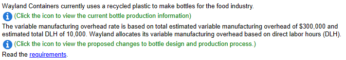 Solved Wayland Containers currently uses a recycled plastic | Chegg.com