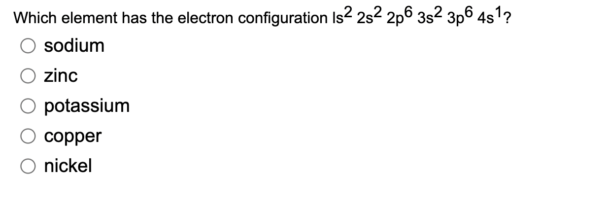 Solved Which element has the electron configuration | Chegg.com