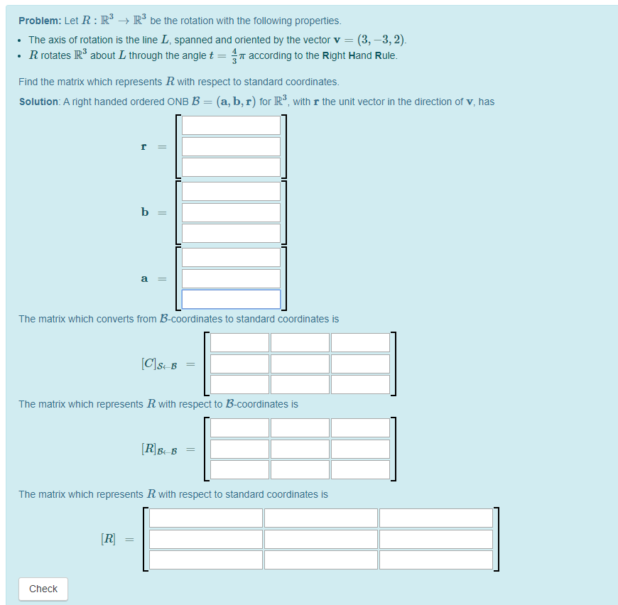 Solved Problem: Let R:R → RS be the rotation with the | Chegg.com