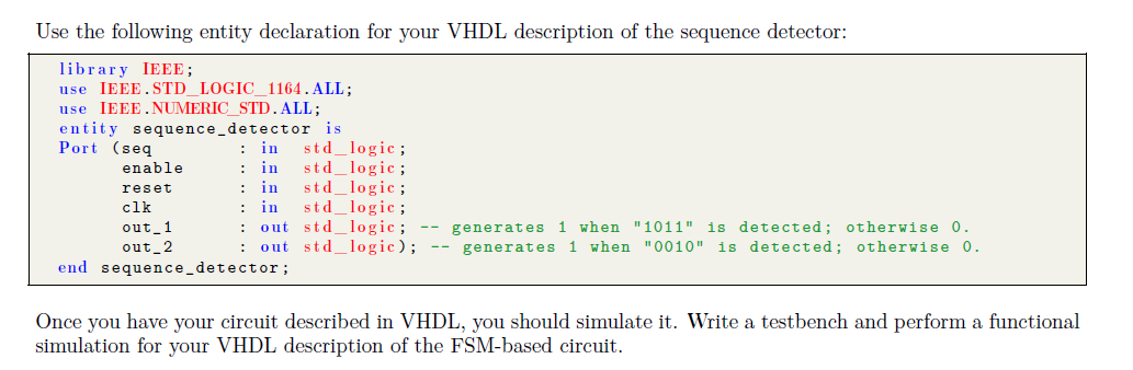 3 Sequence detector In this assignment, you will | Chegg.com