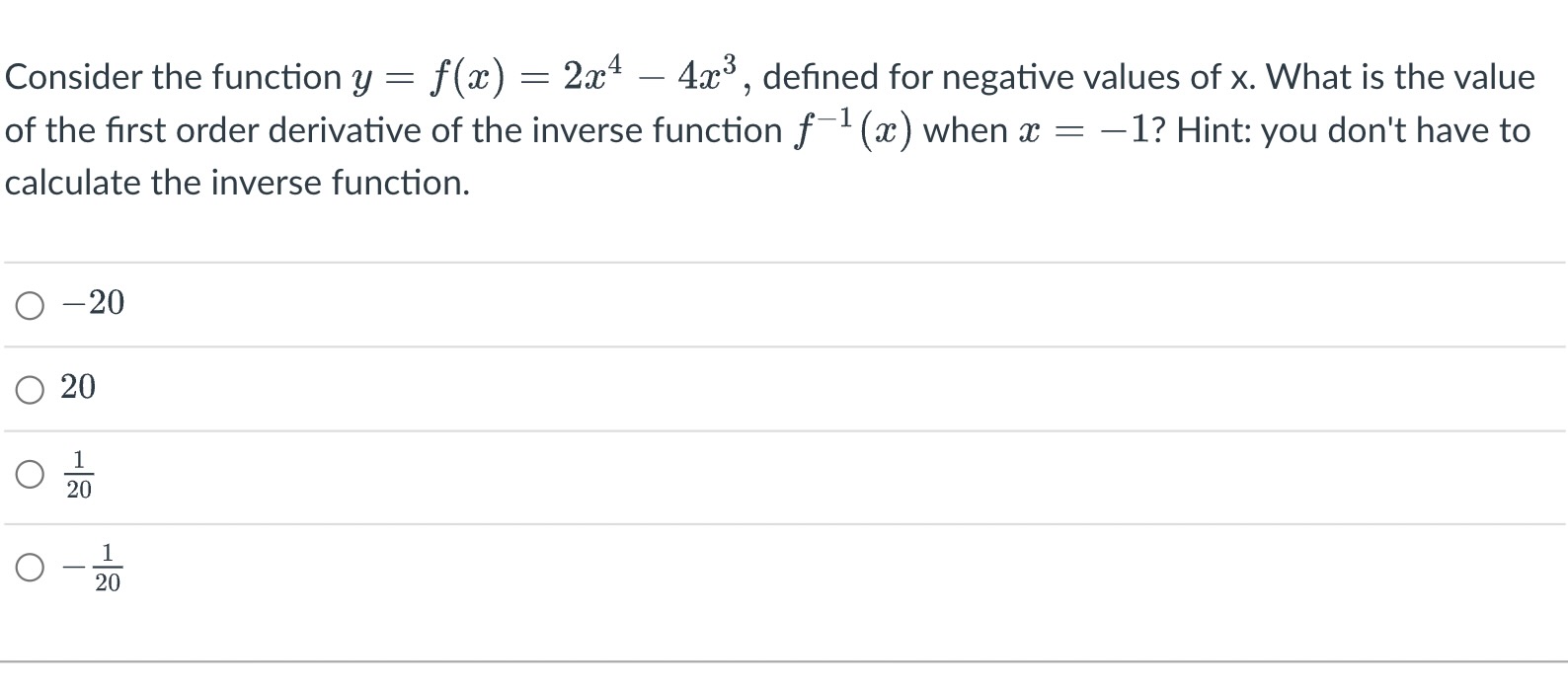 Solved Consider the function y=f(x)=2x4−4x3, defined for | Chegg.com