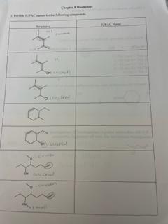 Solved Need help naming the structures for alkene | Chegg.com