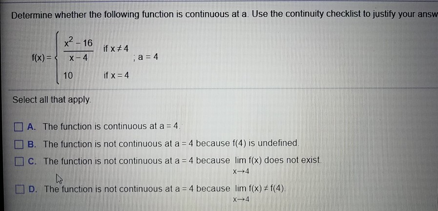 Solved Determine whether the following function is | Chegg.com