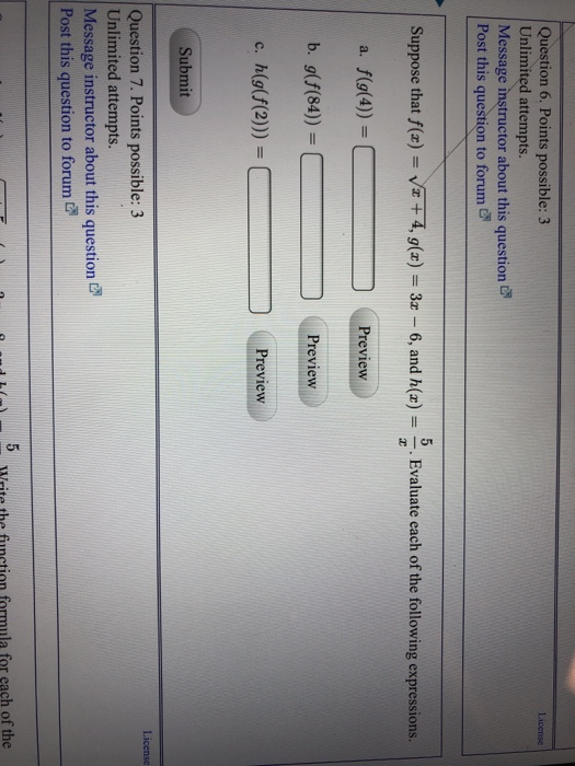 Solved Question 6. Points possible: 3 Unlimited attempts. | Chegg.com