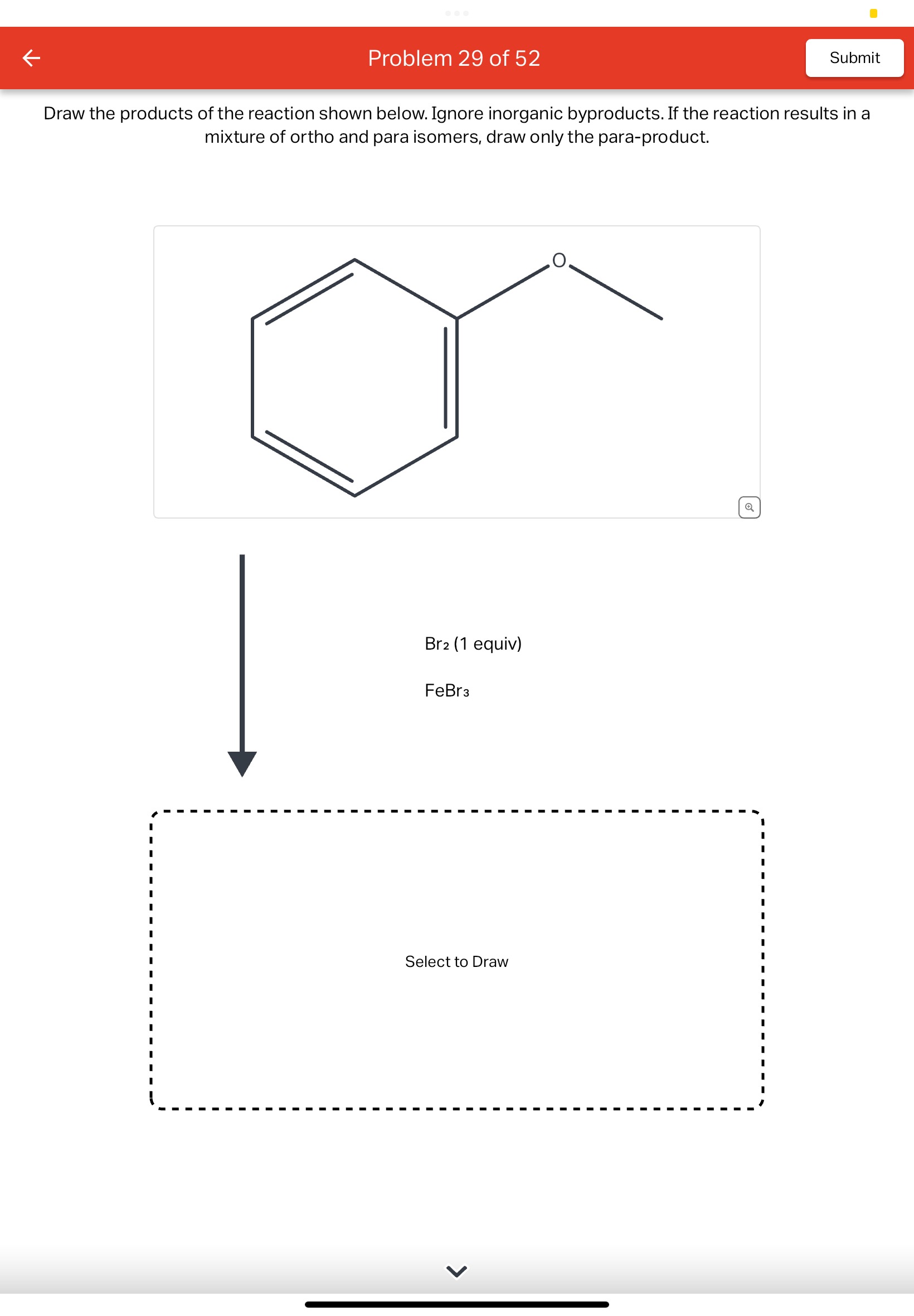 Solved Draw The Products Of The Reaction Shown Below Ignore