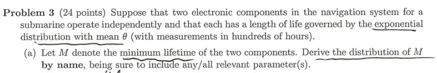 Solved Problem 3 (24 points) Suppose that two electronic | Chegg.com