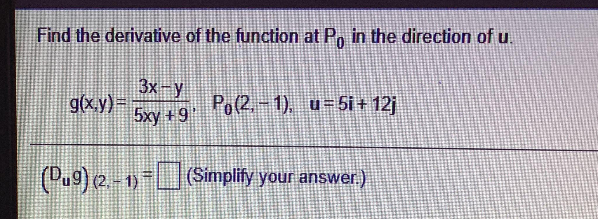 Solved Find Vf at the given point. f(x,y,z)= ex+y cos z + (y | Chegg.com