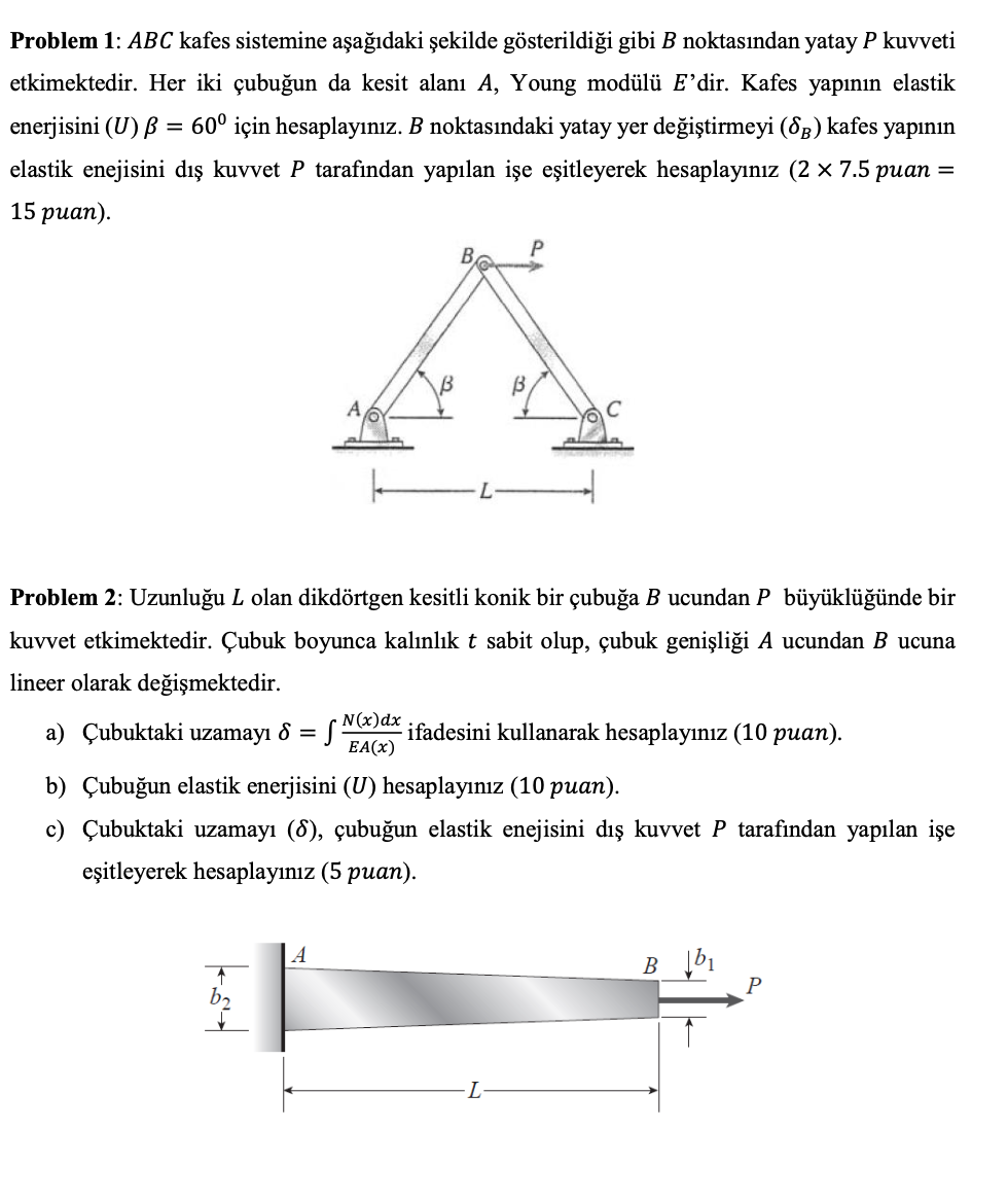 Solved Problem 1: ABC kafes sistemine aşağıdaki şekilde | Chegg.com