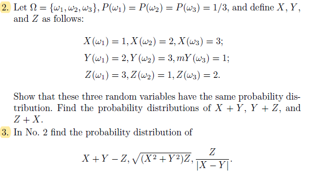 Solved = = 2. Let N = {w1,W2, W3}, P(wi) = P(w2) = P(W3) = | Chegg.com