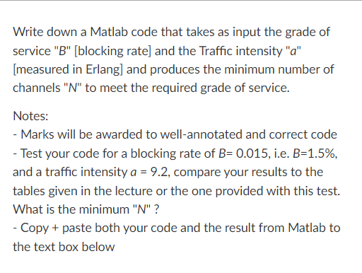 Solved Write down a Matlab code that takes as input the | Chegg.com
