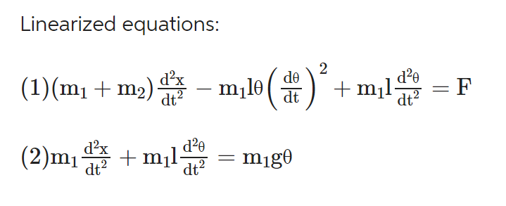 Solved Use the following linearized equations and derive a | Chegg.com