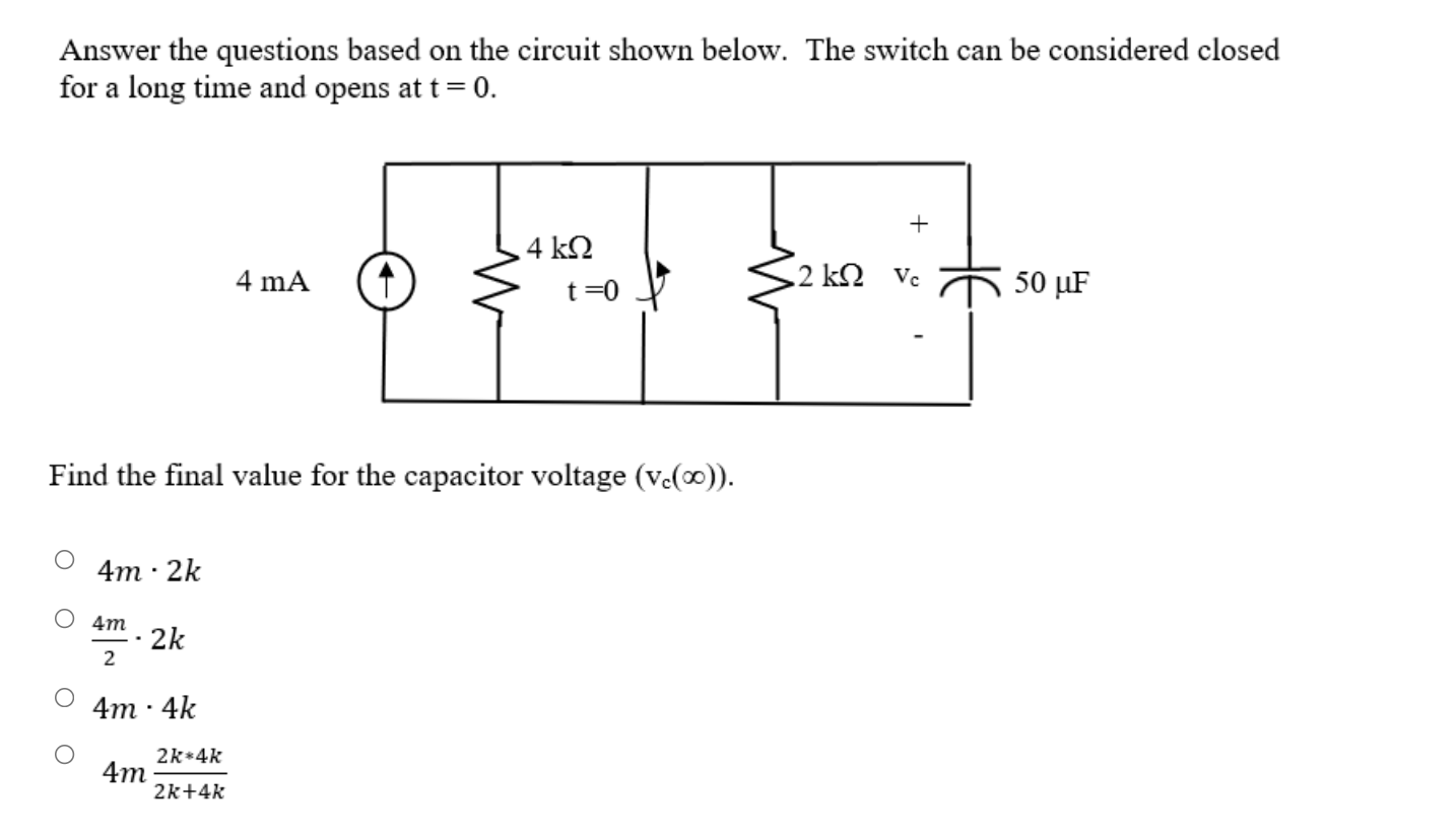 Solved Answer the questions based on the circuit shown | Chegg.com