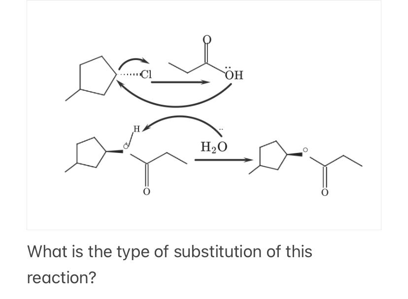 Solved What is the type of substitution of this reaction? | Chegg.com